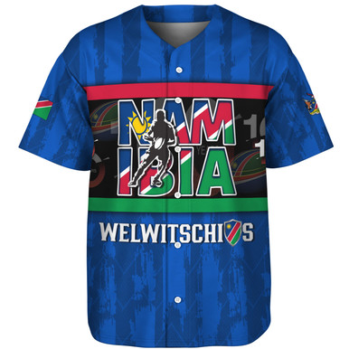 Namibia Custom Personalised Baseball Shirt Welwitschias Rugby Ball ...