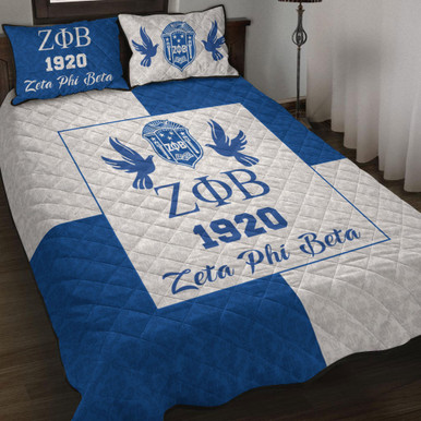 Zeta Phi Beta Quilt Bed Set Haft Concept Style