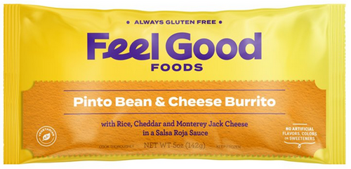 Feel Good Foods Pinto Bean & Cheese Burrito (FROZEN)