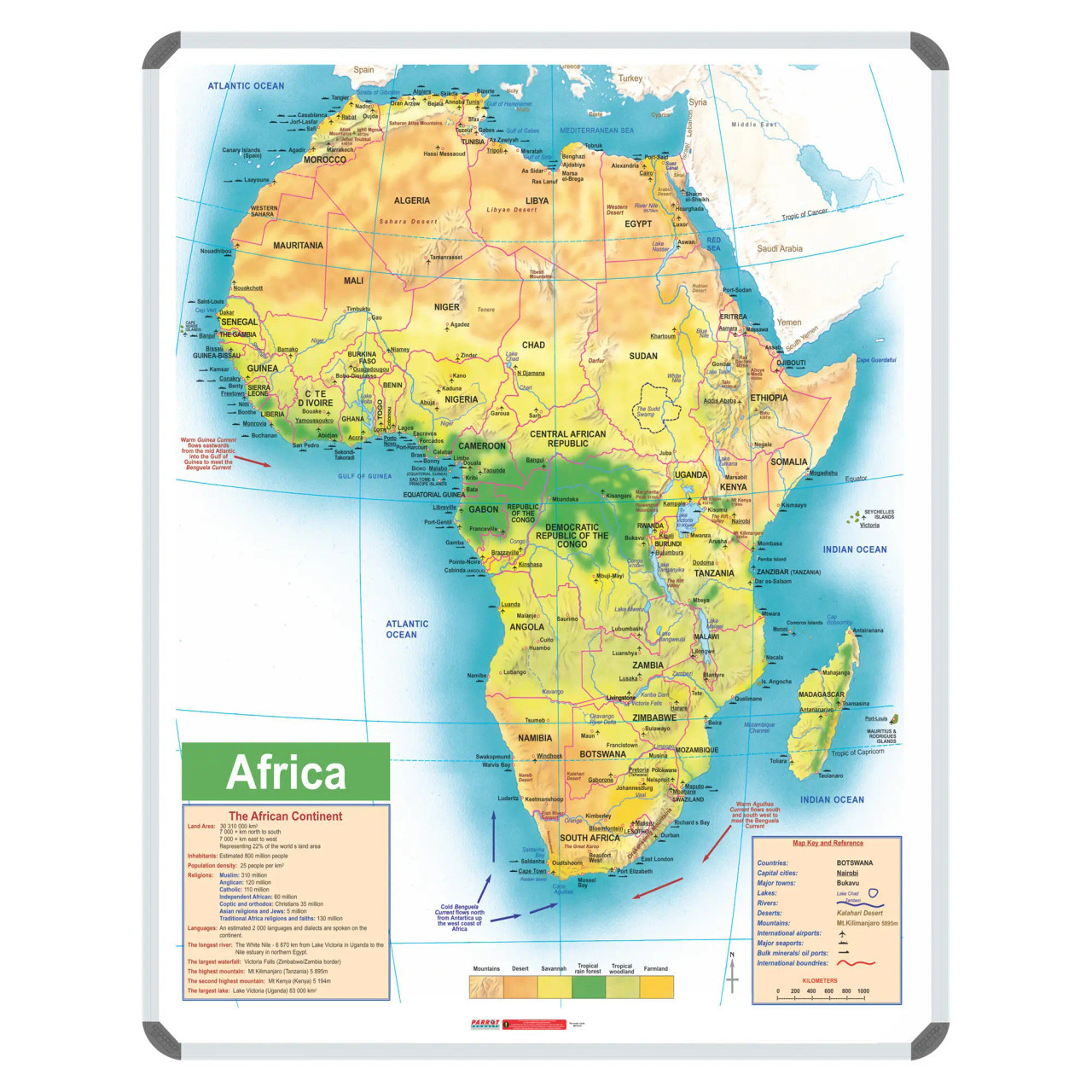 Africa General Educational Map (1200*900 Mm) | Buy Online