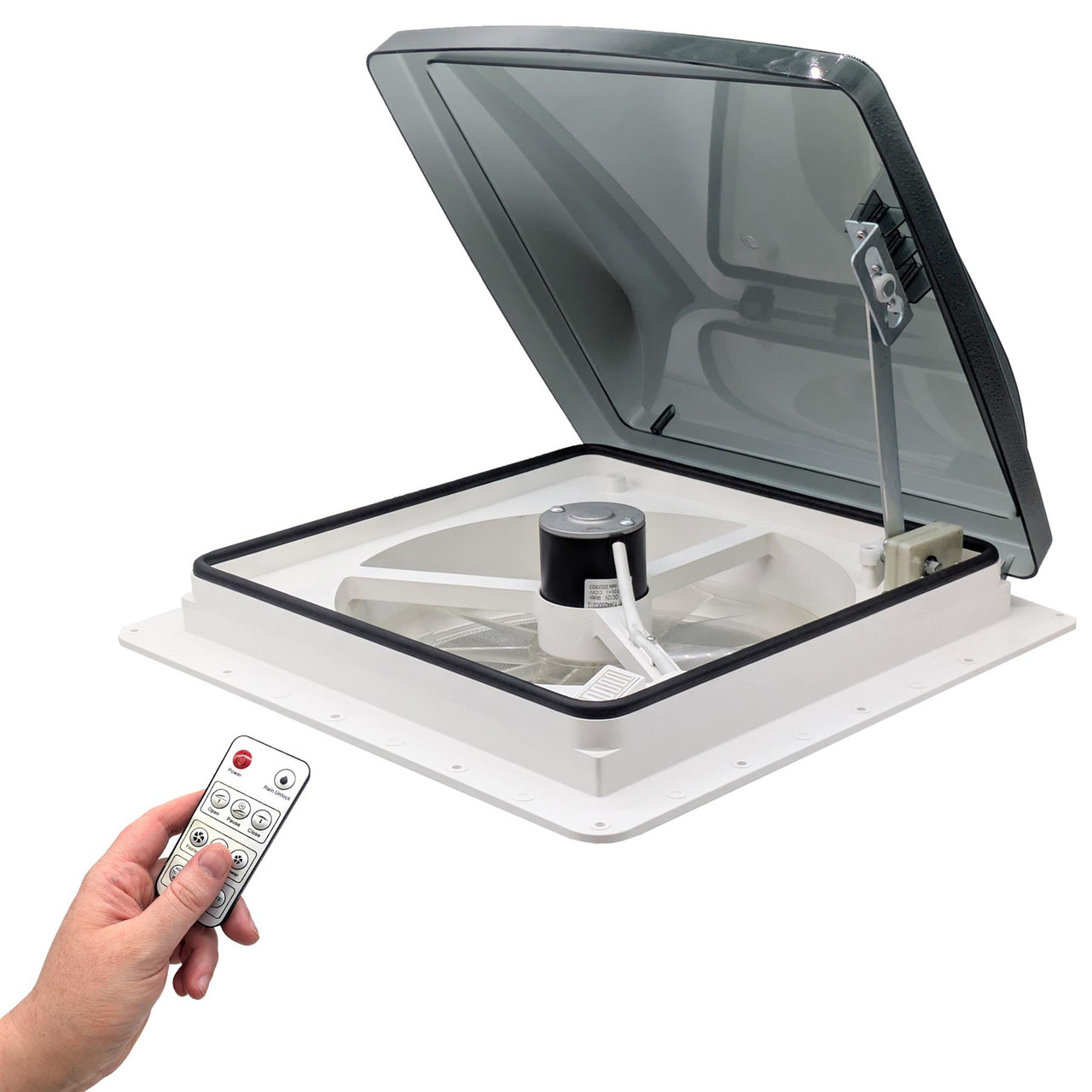Adventurer Skylight 360mm x 360mm Roof Fan for Motorhome and Caravan