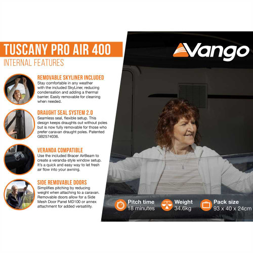 Vango Tuscany Pro Air Caravan Awning