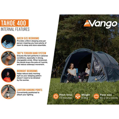Vango Tahoe 400 and 500 Dome Tent