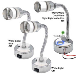Dimatec Chrome 12v LED Flexible Light for Campervans Caravans Motorhomes