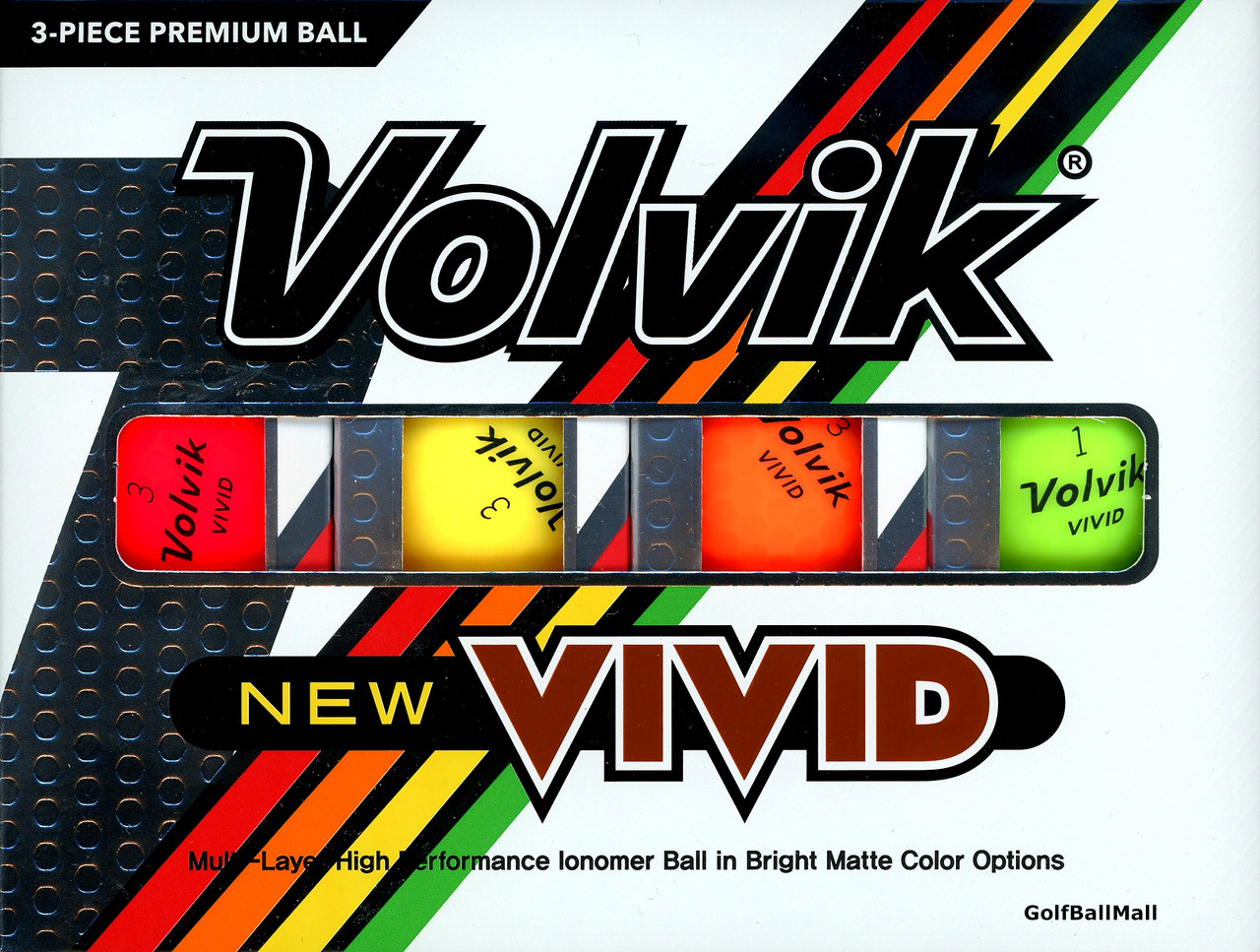 Volvik New Vivid Golf Balls | 3 Piece Ball | GolfBallMall