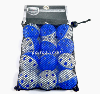 Maxfli High-Impact White+Blue Plastic Practice Balls | GolfBallMall