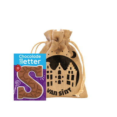 LETTER VAN SINT Jute zakje - Sinterklaas presentje online bestellen ...