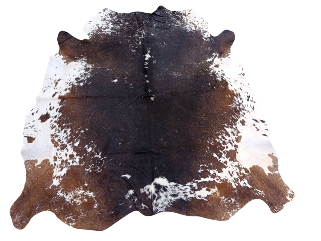 Spotty Brown & white Craft Cowhide 176x166cm