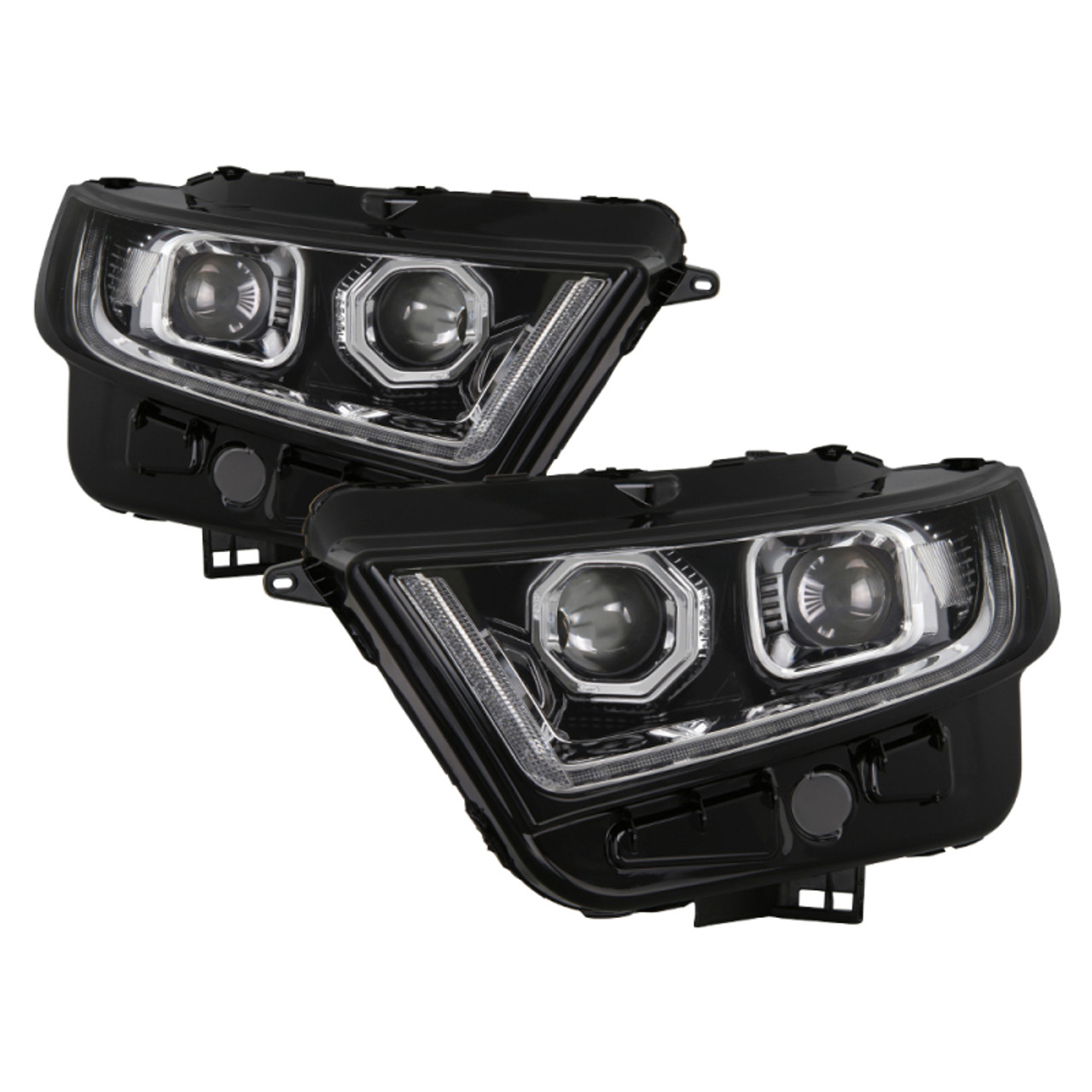 Xtune 15 16 Ford Edge Halogen Model Only LED Projector Headlights Chrome PRO JH FEDGE15 LED C