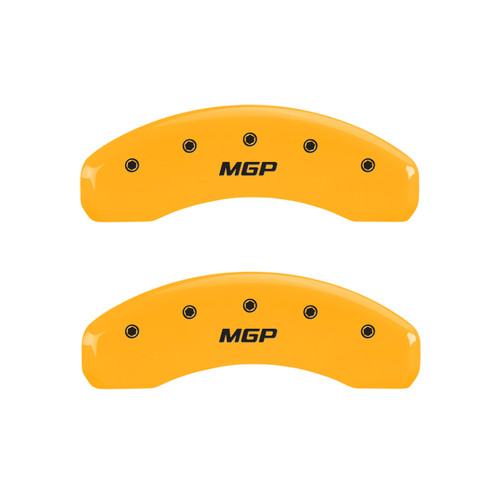 Get MGP 4 Caliper Covers Engraved Front & Rear MGP Yellow finish black ...