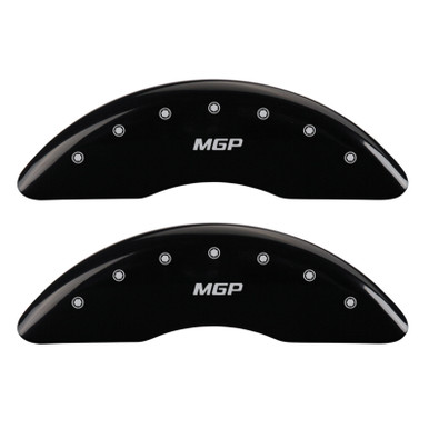 Get MGP 4 Caliper Covers Engraved Front & Rear MGP Black finish silver ...