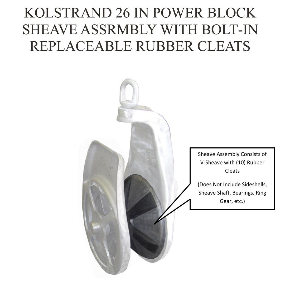 AKPSB26-BRO InMac-Kolstrand 26 In Power Block Sheave with Bolt-In ...