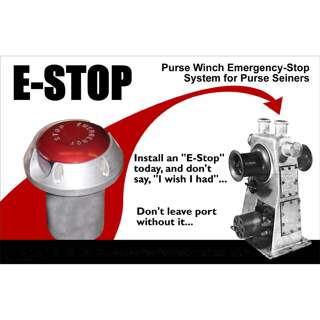 E-STOP KIT-12V Kolstrand E-Stop Emergency Stop Switch Kit for Purse Winch