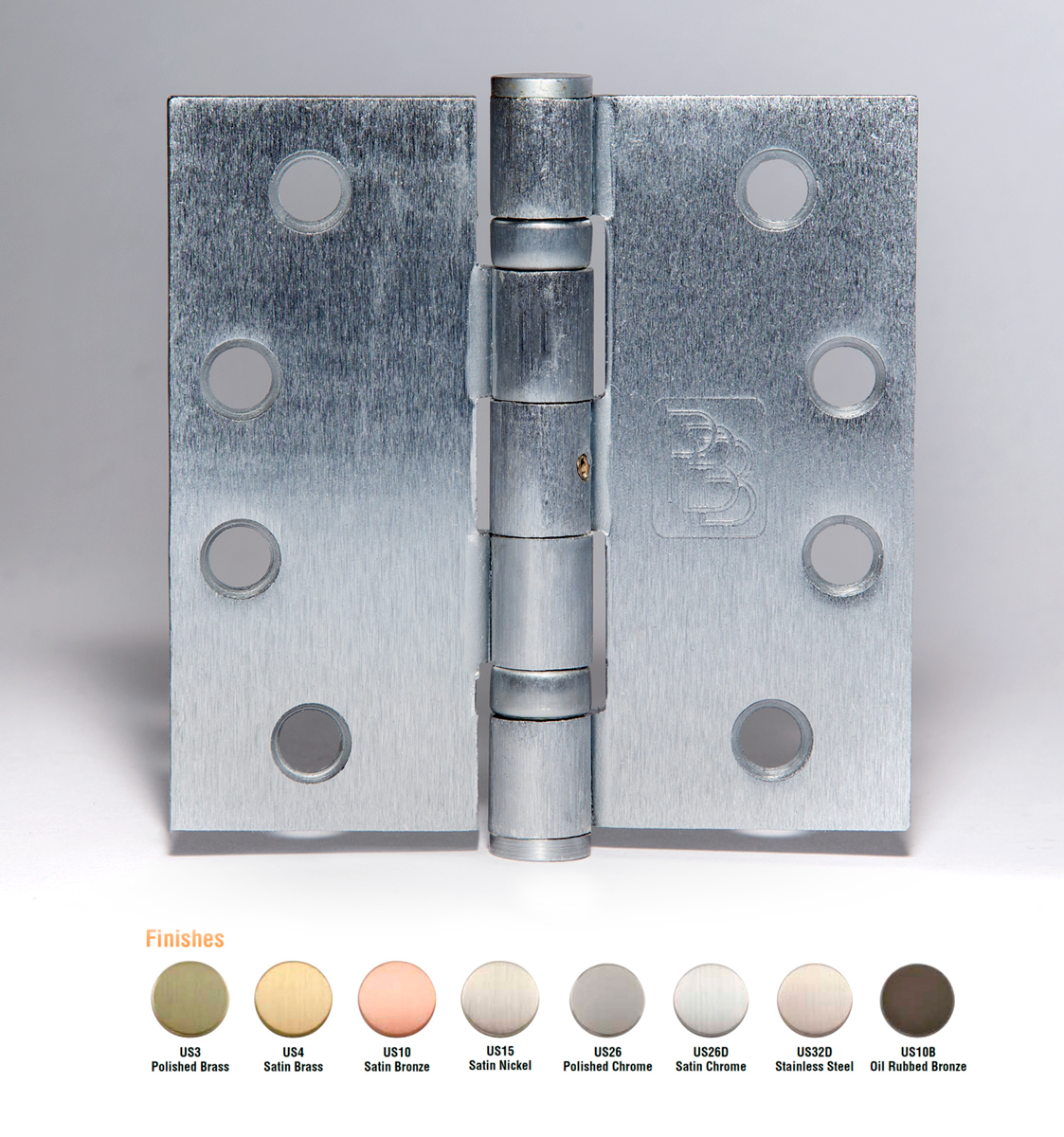 PBB SP51 4.5 x 4.5 US32D - standard weight - spring hinge - stainless ...
