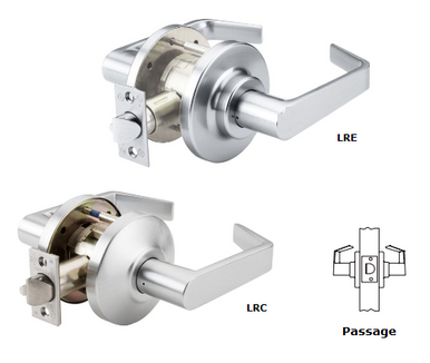 DORMA C810LCE626 - Grade 1 passage set; curved lever; 3-1/2" diameter ...