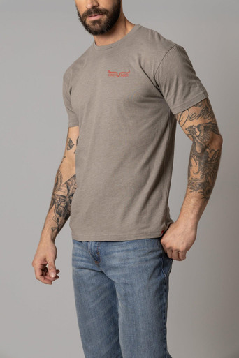 KIMES RANCH WOODY TEE - STONE GREY - Airds Of Lochinvar