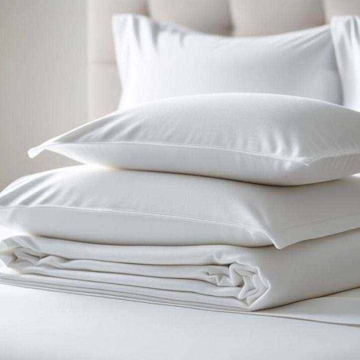 T250 Double XL Fitted Sheets, 12 Pc, Deep Pockets, White