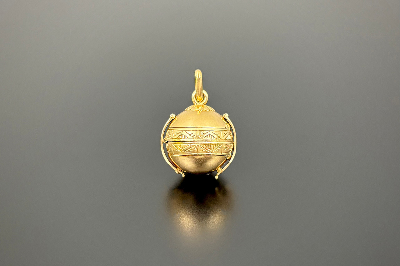 A Rare Antique French Ball Locket - Kozminsky Studio