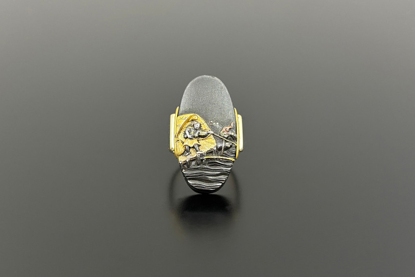 A Charming Japanese Shakudo Ring - Kozminsky Studio