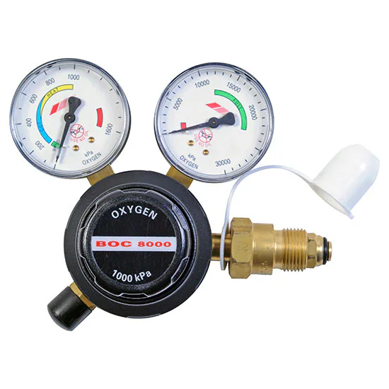 8000 Single Stage Oxygen Regulator 1000 kPa Side Inlet - TWL NZ