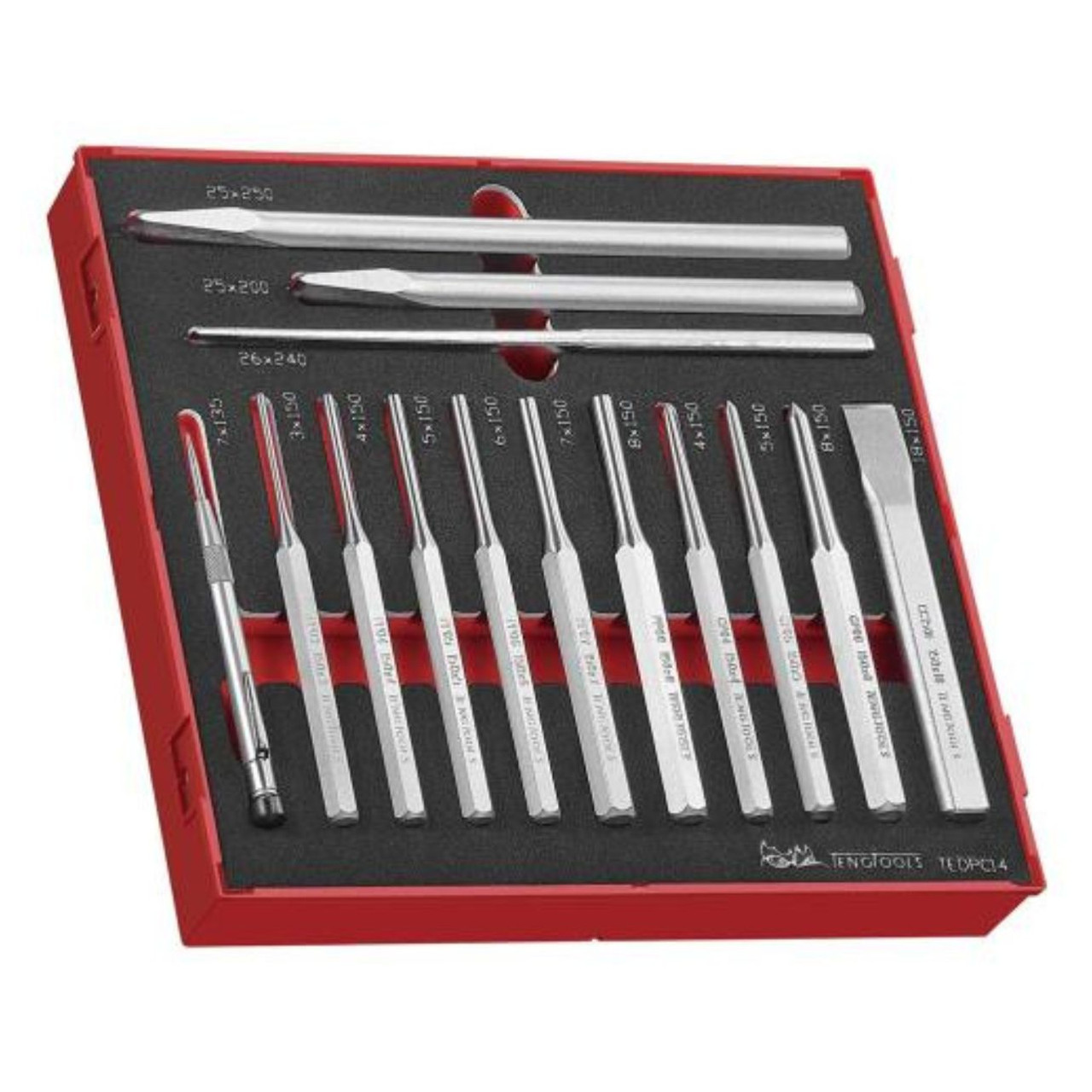 Teng Pin Punch & Chisel Set 14pc - TWL NZ