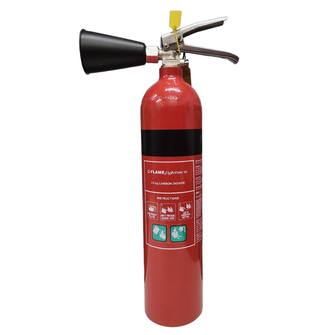Flamefighter III CO2 Extinguisher & Wall Bracket 2.0kg - TWL NZ