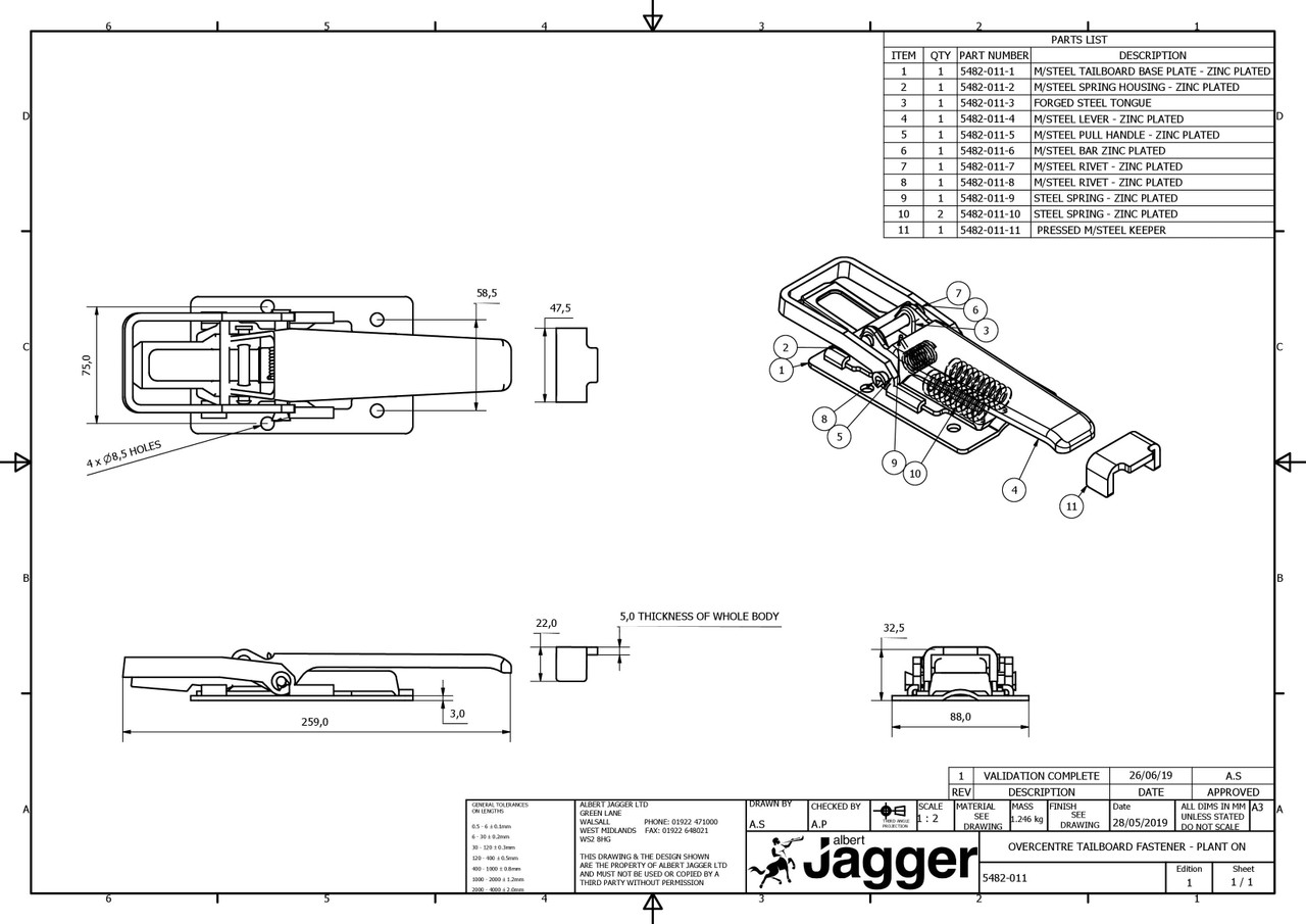 Catch Over Centre Spring Load - TWL NZ