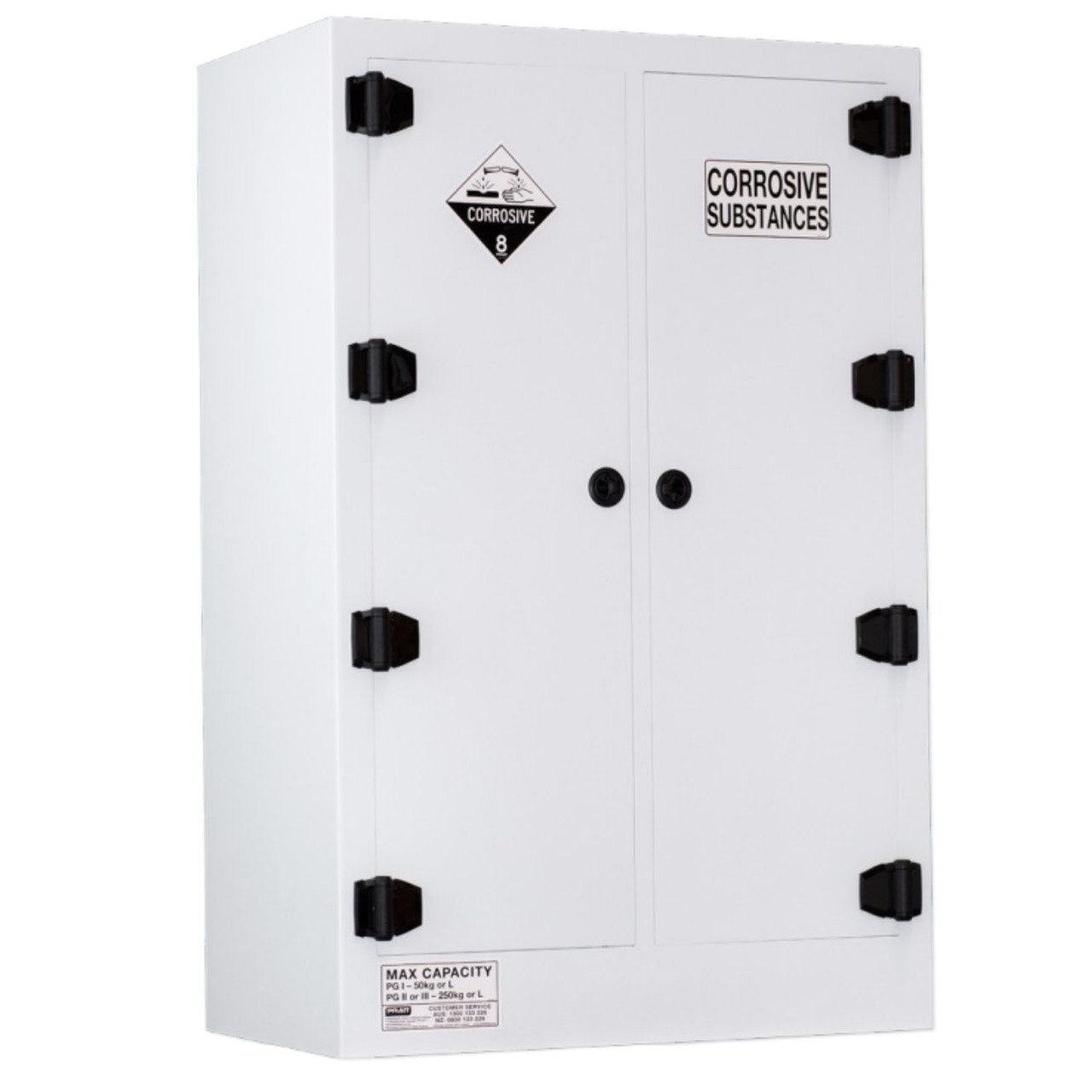 Pratt DG Cabinet Corrosive Polyethylene 250L - 6 Shelf - TWL NZ