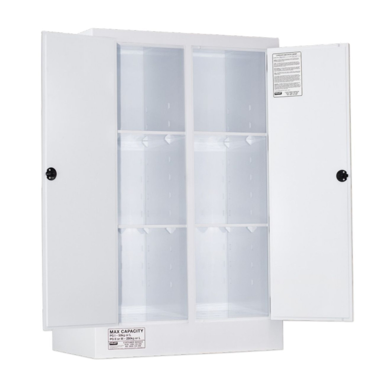 Pratt DG Cabinet Corrosive Polyethylene 250L - 6 Shelf - TWL NZ