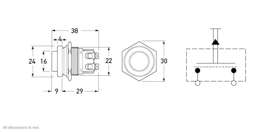 Hella Switch Starter Push Button - TWL NZ