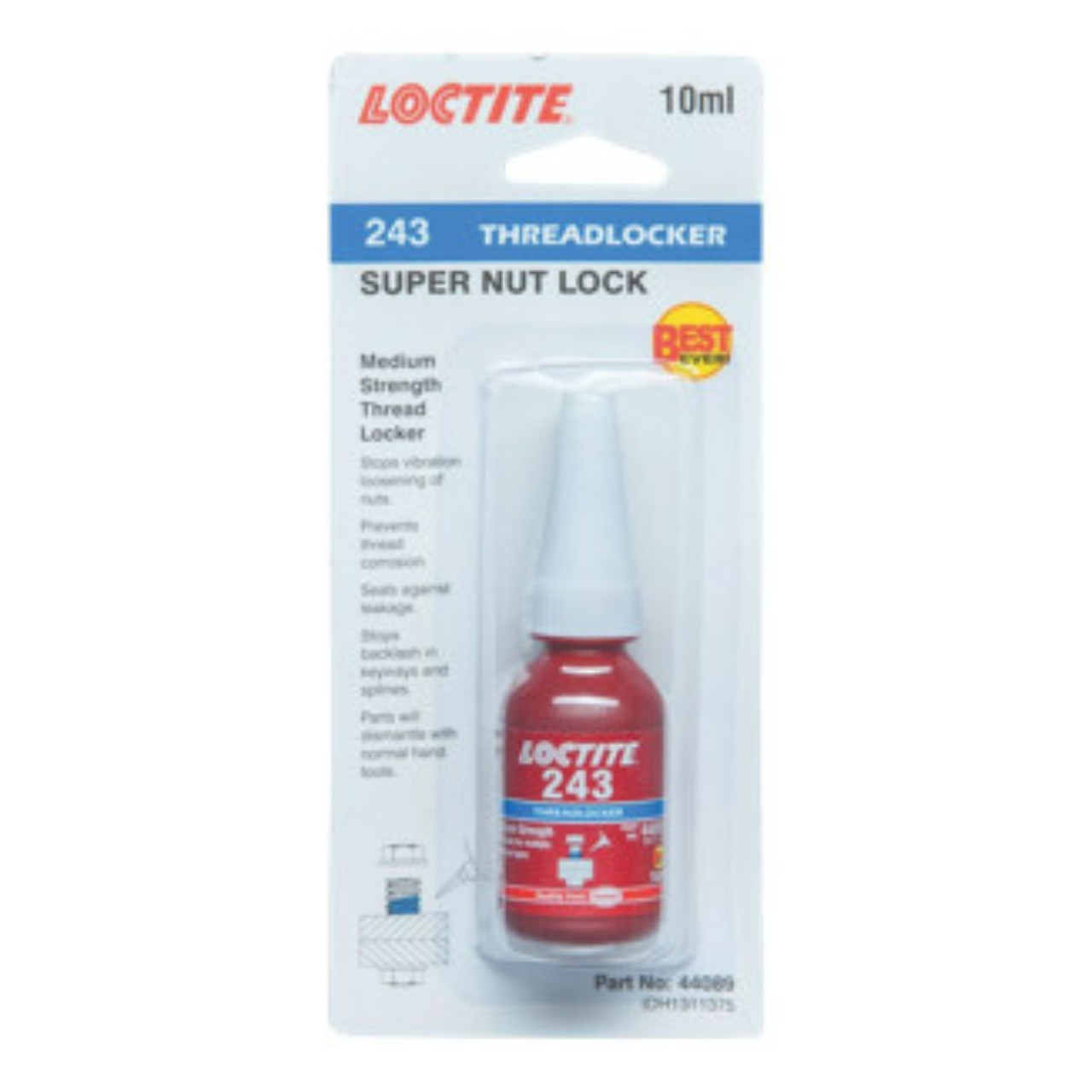 Loctite 243 - Threadlocker - 10ml - Medium Strength - Blue - TWL NZ