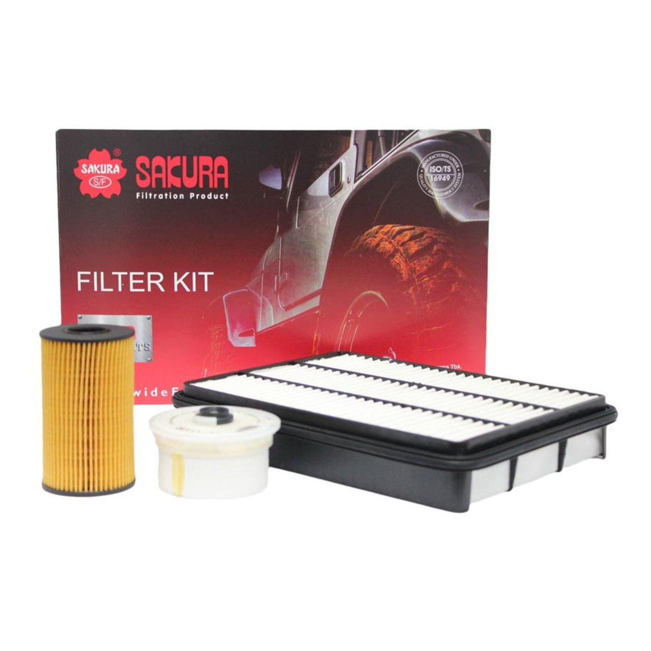 Sakura Filter Kit Toyota Landcruser 4.5L 2007- On - TWL NZ