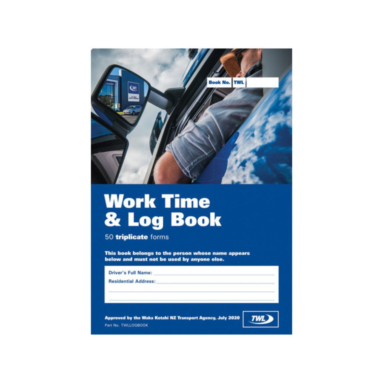 Driver Daily Log Book 50 Page Triplicate - TWL NZ
