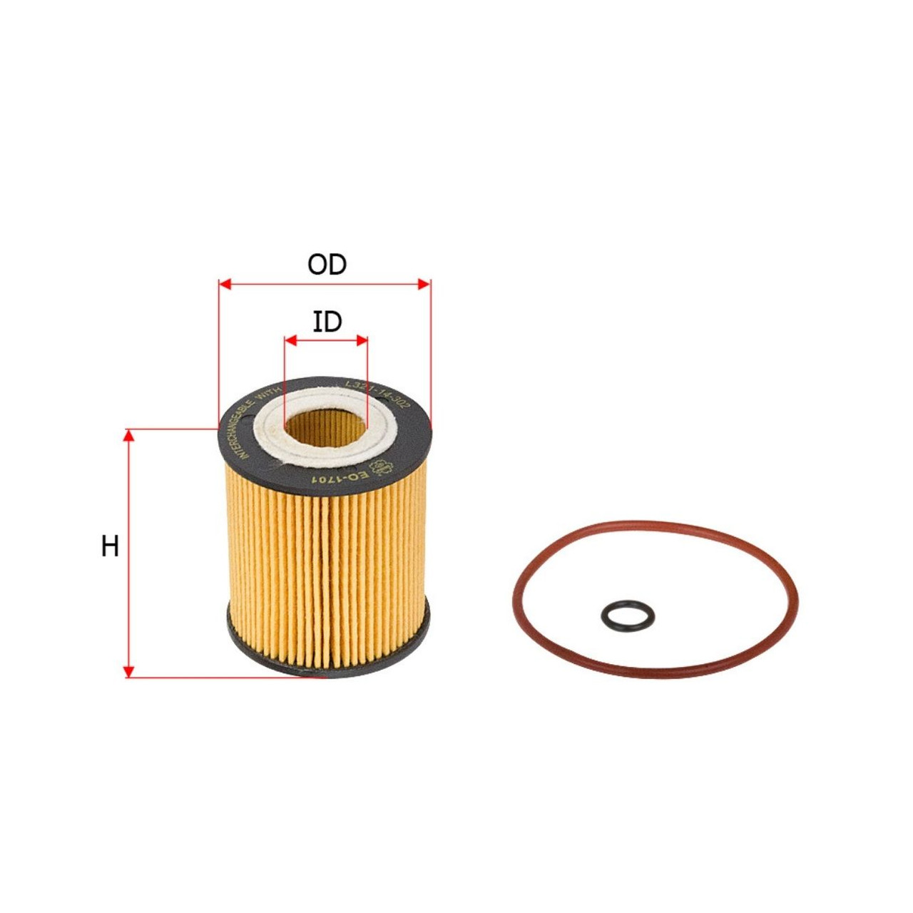 Oil Filter Element Ford, Mazda, EO-1701 - TWL NZ