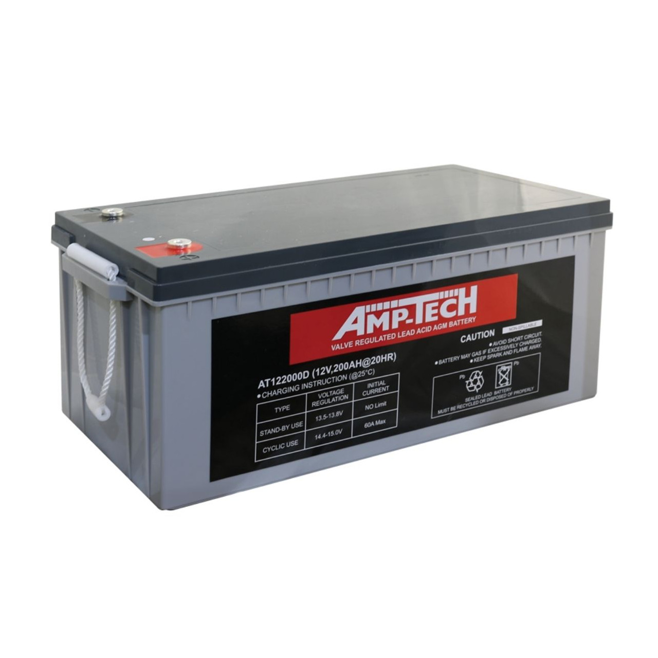 Amp-Tech VRLA AGM Battery 200AH 12V (Post Type T11) - TWL NZ