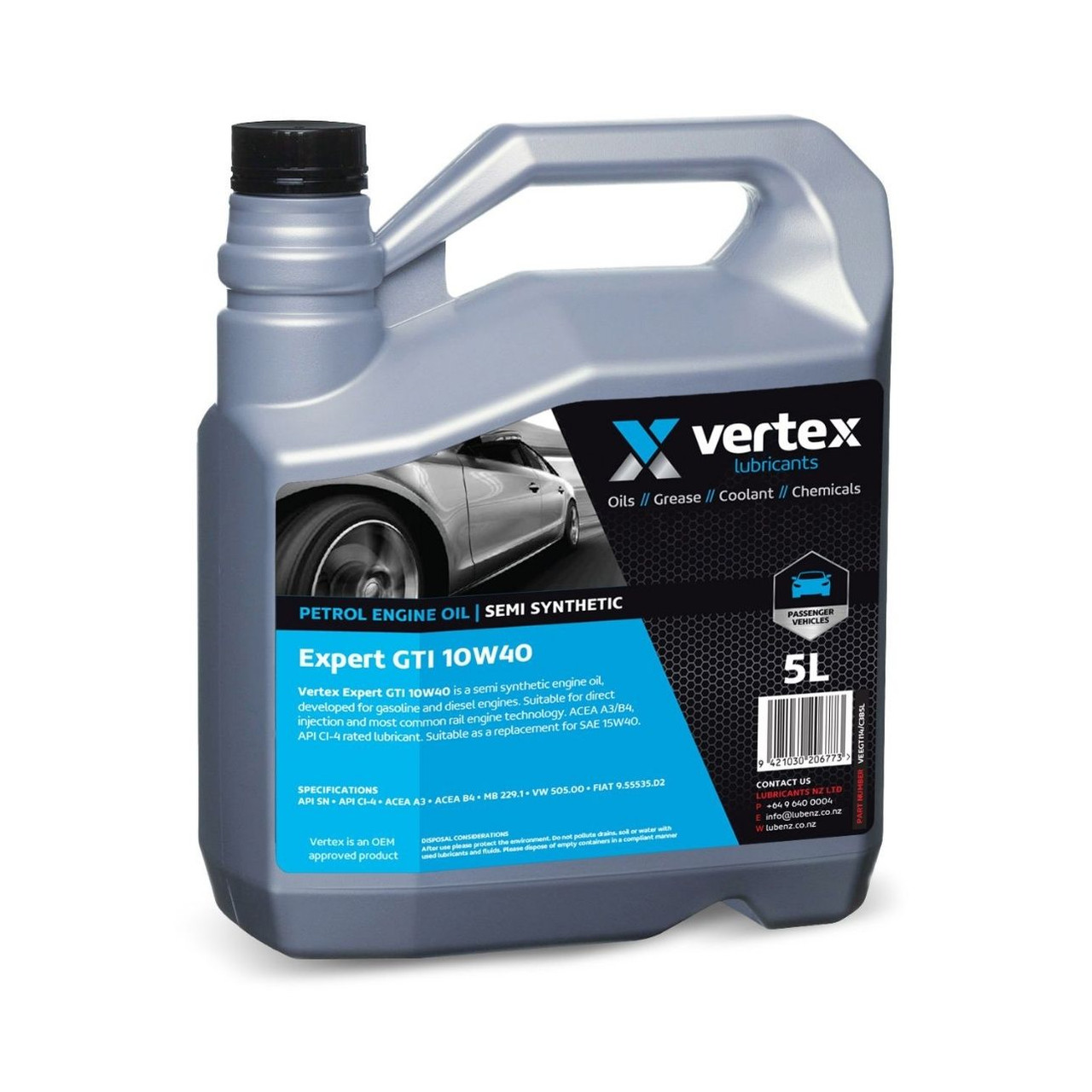 Vertex EO Expert GTI 10W40 5L - TWL NZ