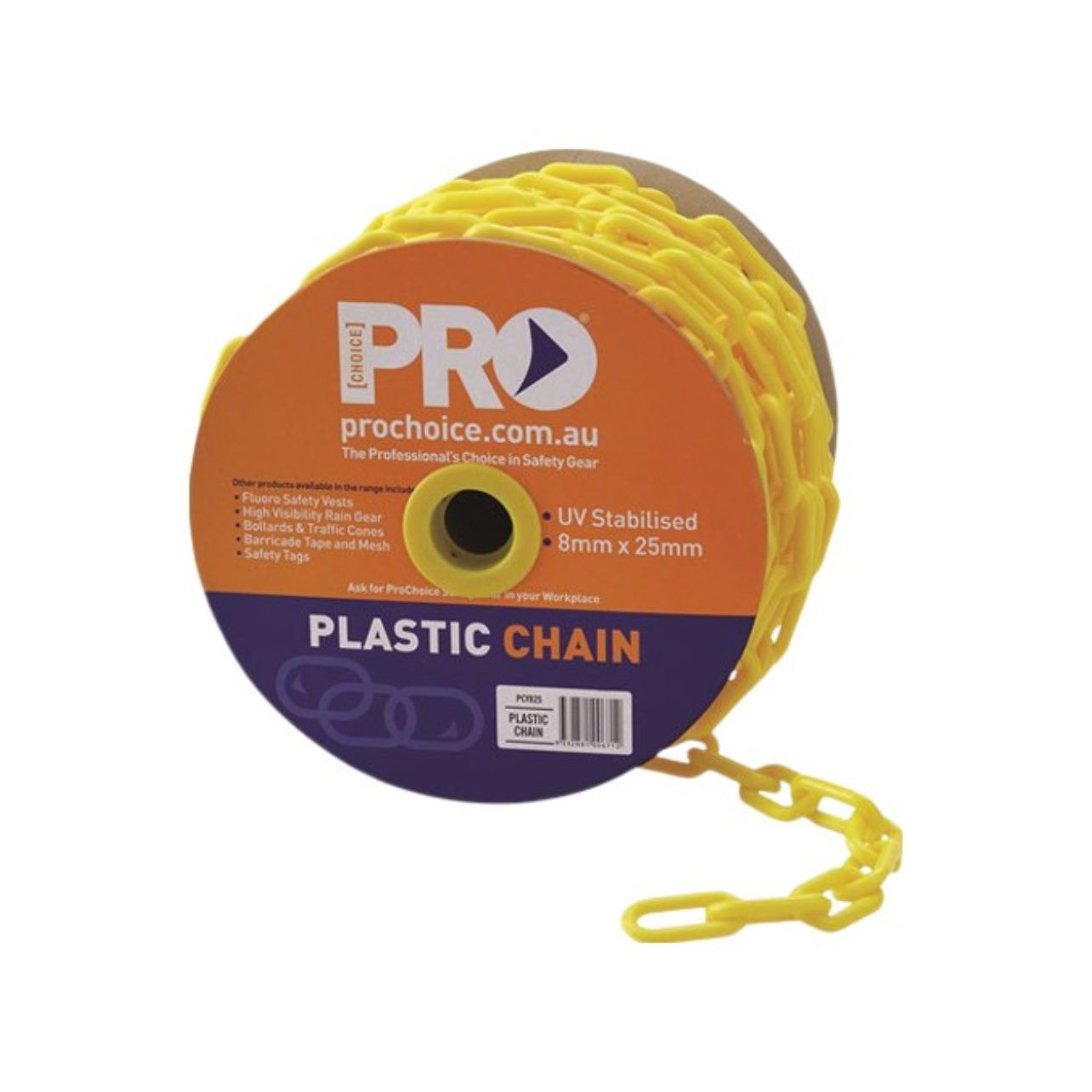Safety Chain Yellow 8mm x 25M - TWL NZ