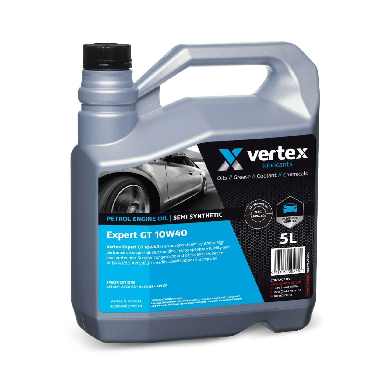 Vertex EO Expert GT 10W40 5L - TWL NZ
