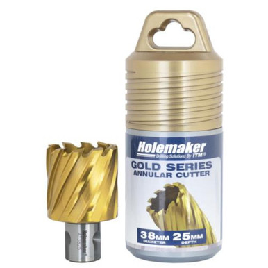 Holemaker Gold Series Annular Cutter 38mm x 25mm DOC - TWL NZ