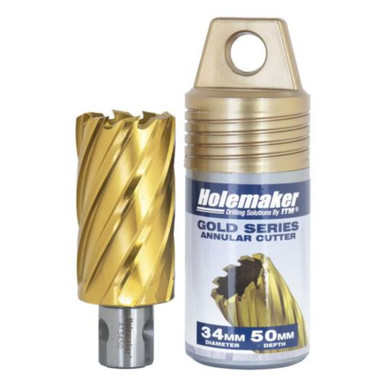 Holemaker Gold Series Annular Cutter 34mm x 50mm DOC - TWL NZ