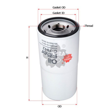 Oil Filter Daewoo, C-7942 - TWL NZ