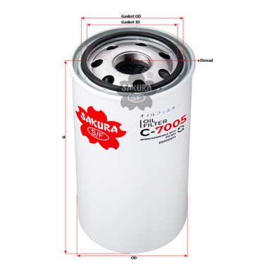 Oil Filter Cummins s, Detroit Diesel s, C-7005 - TWL NZ