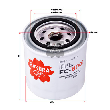 Fuel Filter Daihatsu, Ford, Leyland, Mazda, Mitsubishi, Perk - TWL NZ