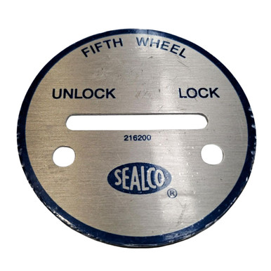 Name Plate Fifth Wheel Lock Unlock - TWL NZ