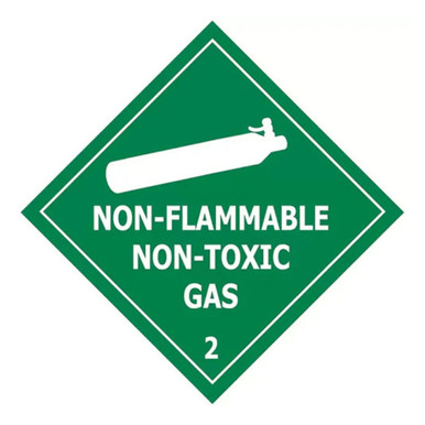 DG Label PVC 295x295mm Non-Flammable Non-Toxic Gas - TWL NZ