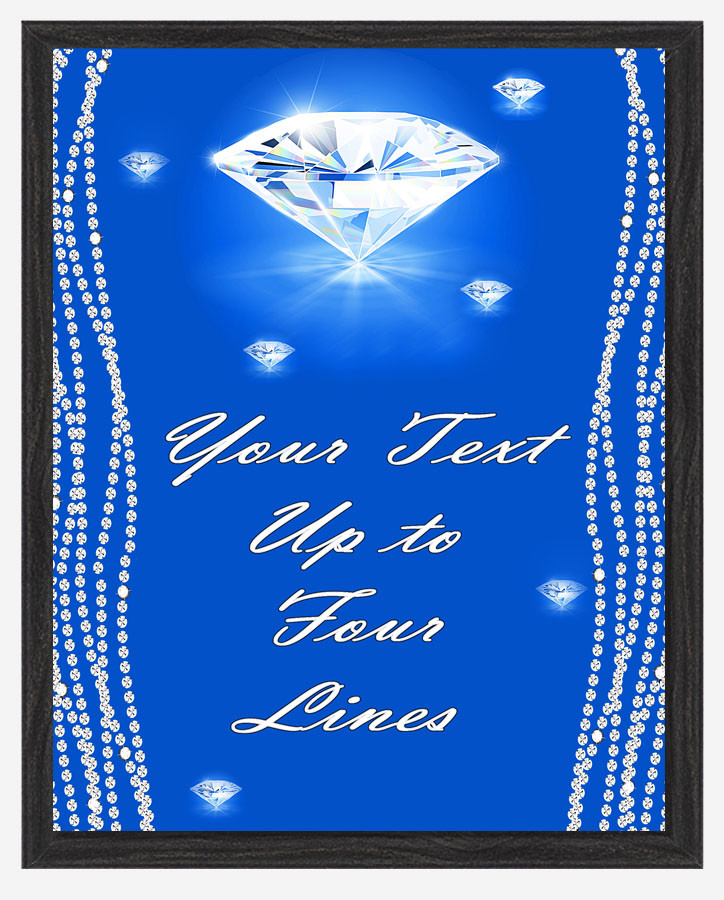 Diamond Custom Full Color Plaque . Black plaque with full color plate ...