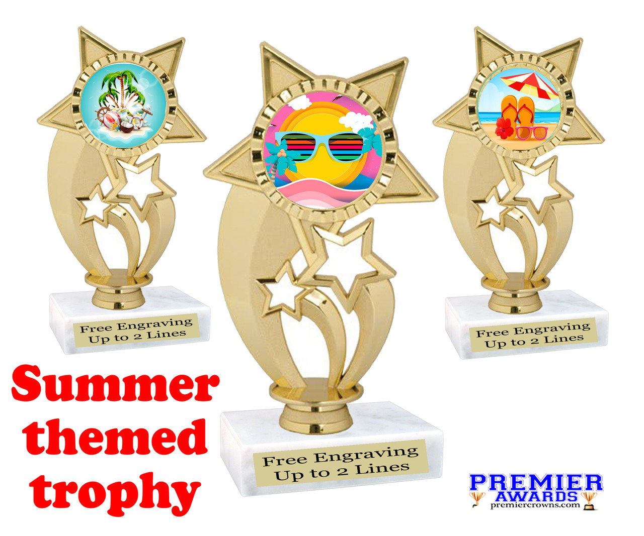 Summer theme trophy