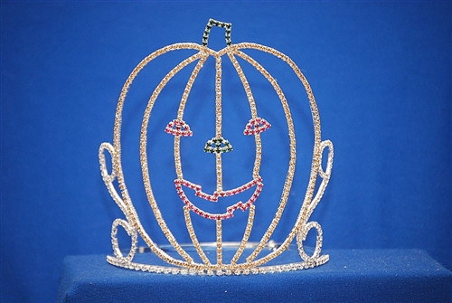 6-7" Pumpkin crown with adjustable band - Premier Crowns and Awards