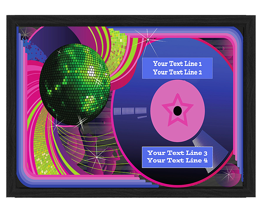 Disco theme Custom Full Color Plaque . Black plaque with full color ...