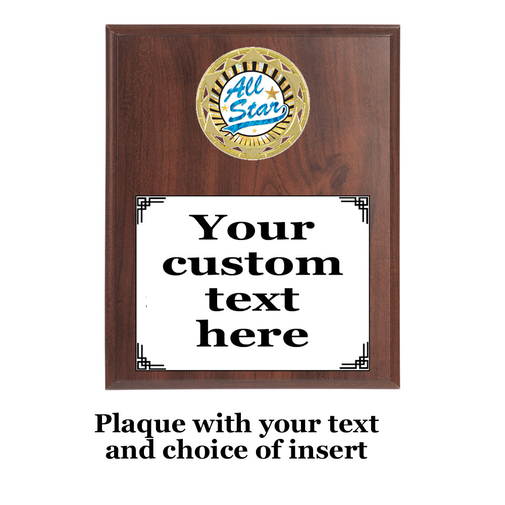 Custom plaque. Enter custom text with choice of insert. 5 Plaques sizes ...